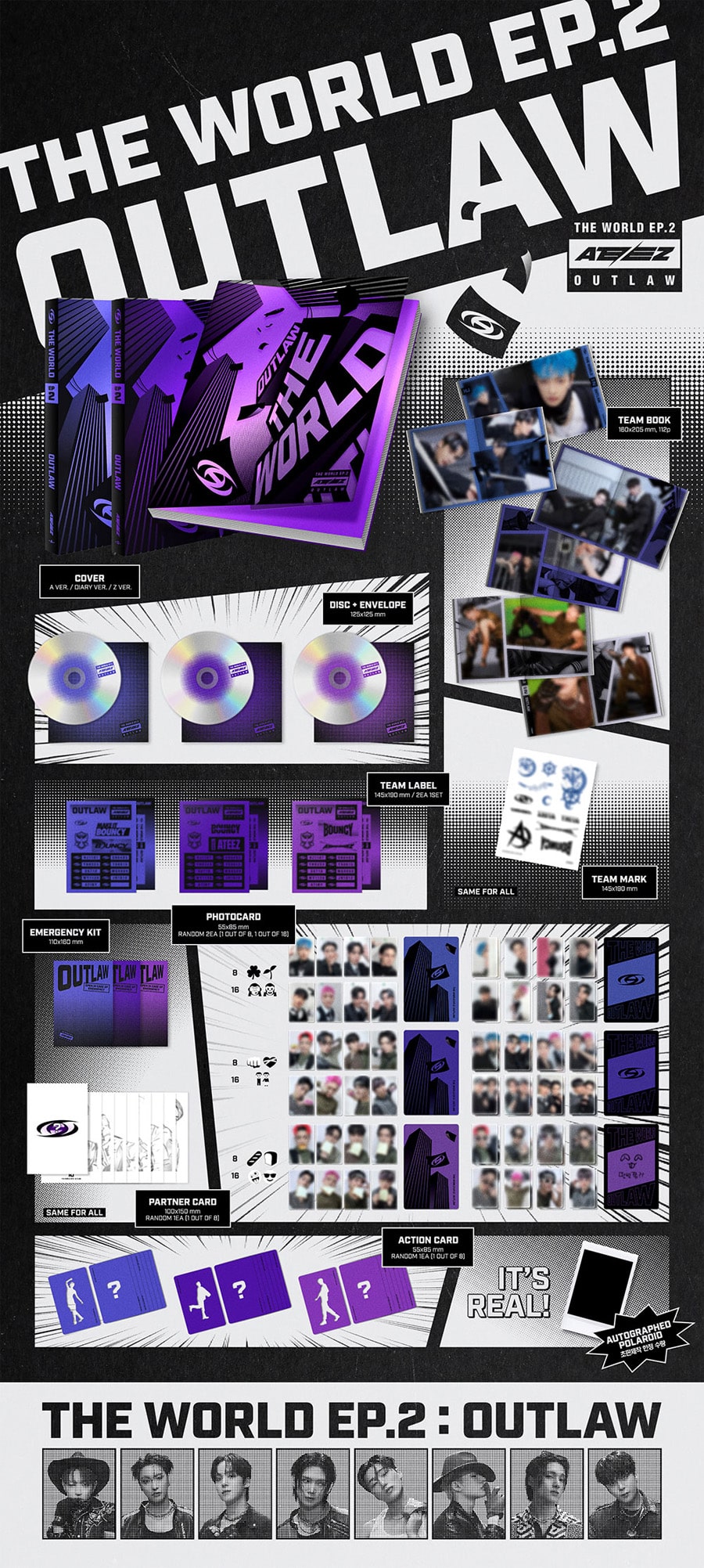 ATEEZ THE WORLD EP 2 OUTLAW Kpop Wholesale